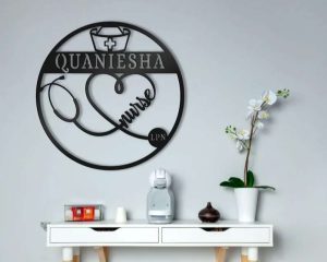 Personalized Nurse Metal Sign LPN Nurse Doctor Sign - Custom Laser Cut ...