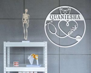 Personalized Nurse Metal Sign LPN Nurse Doctor Sign - Custom Laser Cut ...