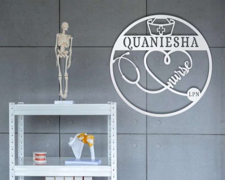 Personalized Nurse Metal Sign LPN Nurse Doctor Sign - Custom Laser Cut ...