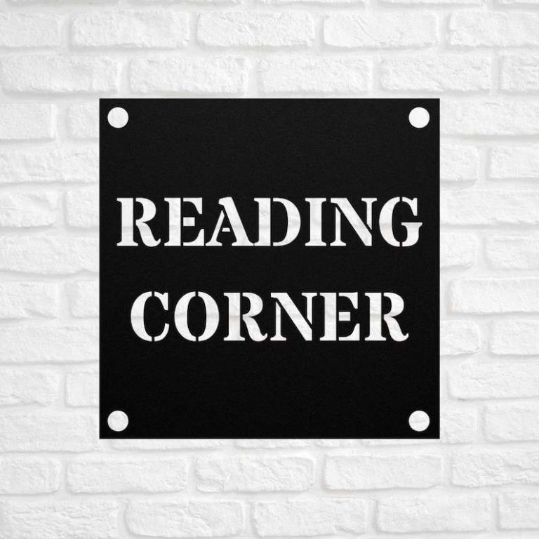 Reading Corner Sign Library Metal Sign Reading Room Librarian Gift ...