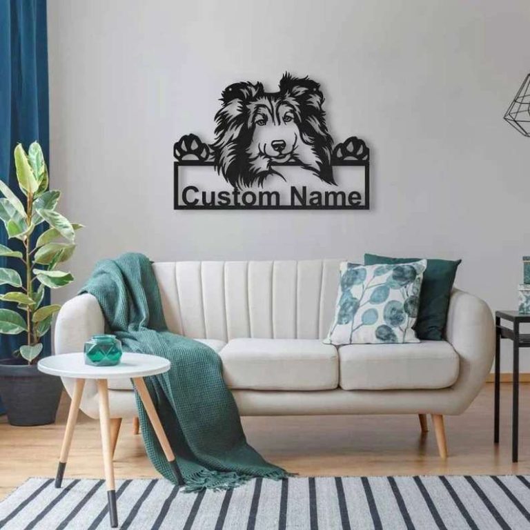 Shetland Sheepdog Dog Metal Wall Art Dog Lover Personalized Metal Sign - Custom Laser Cut Metal ...