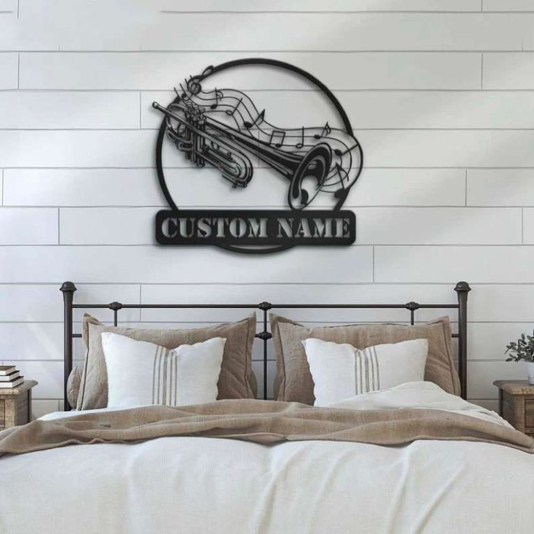 Trumpet Musical Instrument Personalized Trumpet Player Name Sign Music ...