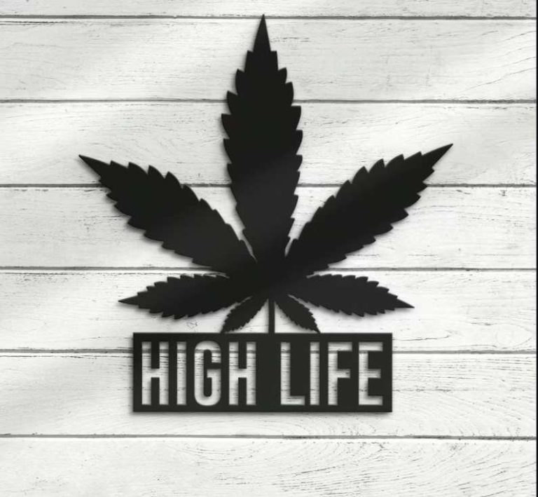 Weed Cannabis Marijuana Name Bar Sign Wall Art Personalized Metal Sign ...