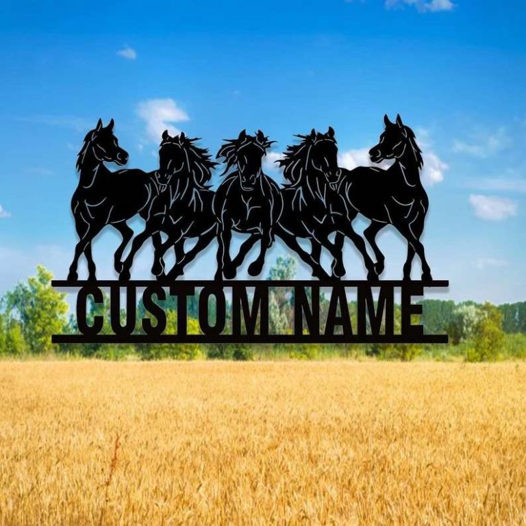 Wild Horse Sign Horse Ranch Farmhouse Farm Personalized Metal Horse ...