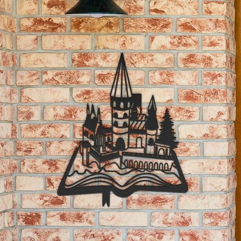 Wizard Book Metal Wall Art Wizards Room Reading Room Decor Custom Metal ...
