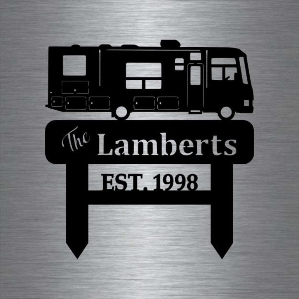 Class A Camping RVs Custom Metal Sign with Name and Established Year ...