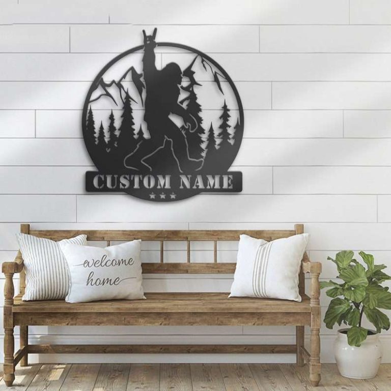 Custom Bigfoot Metal Sign Personalized Sasquatch Name Sign Bigfoot ...
