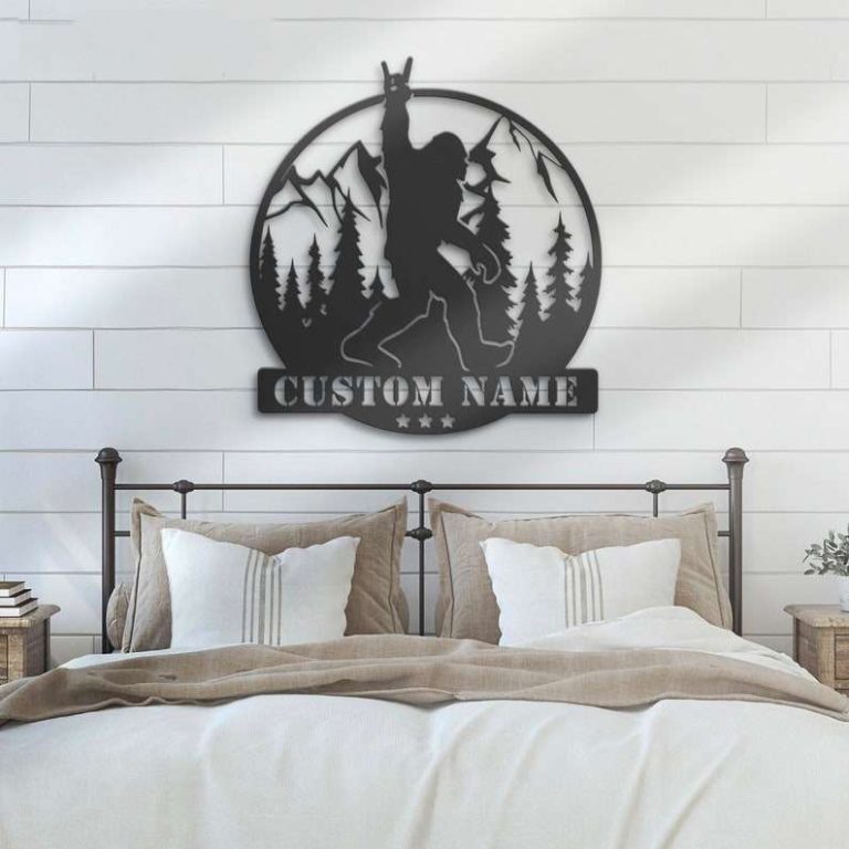Custom Bigfoot Metal Sign Personalized Sasquatch Name Sign Bigfoot ...