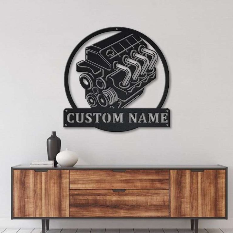 Custom Engine Machine Metal Sign Machine Wall Art Decor Workshop Sign ...
