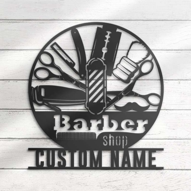 Custom Hair Salon Metal Sign Hair Stylist Name Sign Barbeshop Sign ...