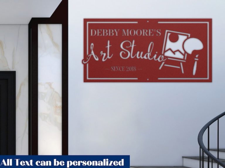 Custom Metal Sign for Art Studio Gift for Kids Craftroom Decor, Wall ...