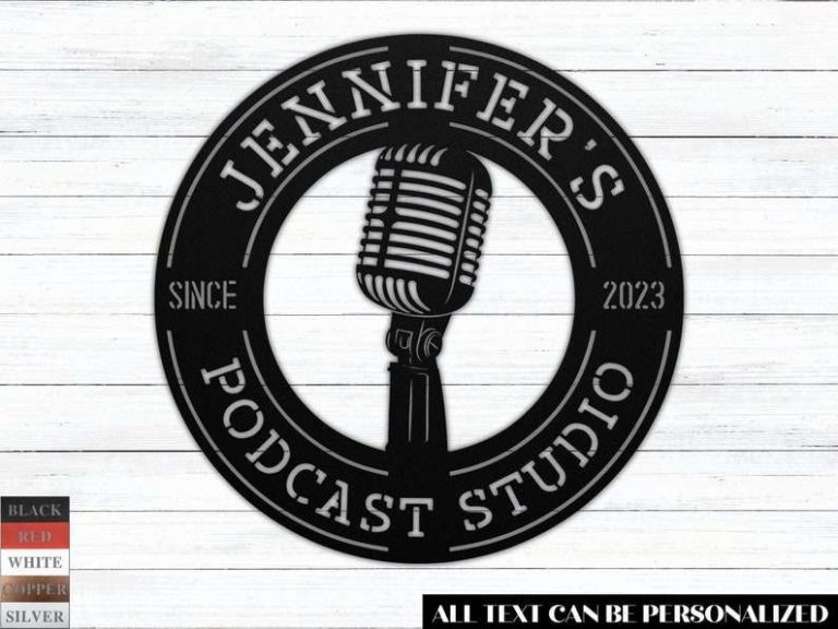 Custom Recording Studio Metal Sign Music Room Wall Decor Podcast Studio ...