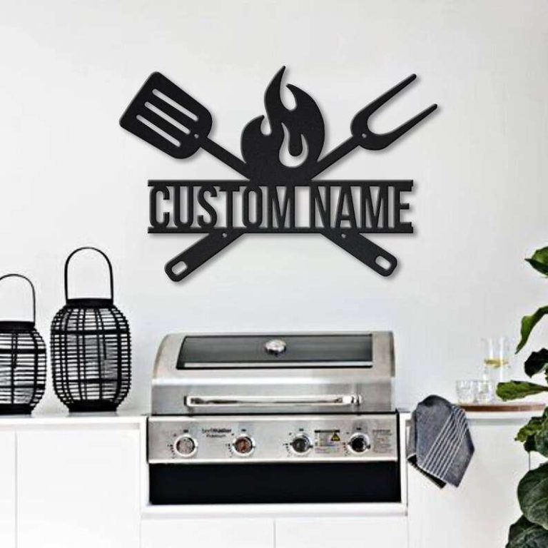 Grill Master Sign BBQ Sign Personalized Grilling Metal Sign BBQ Party ...