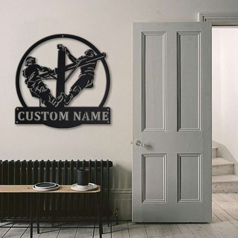 Lineman Crew Line Life IBEW Office Business Decor Custom Metal Sign ...