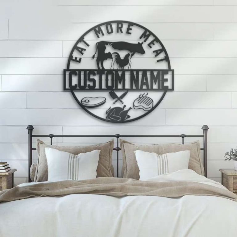Personalized Butcher Shop Metal Wall Art Custom Cow, Goat, and Chicken ...