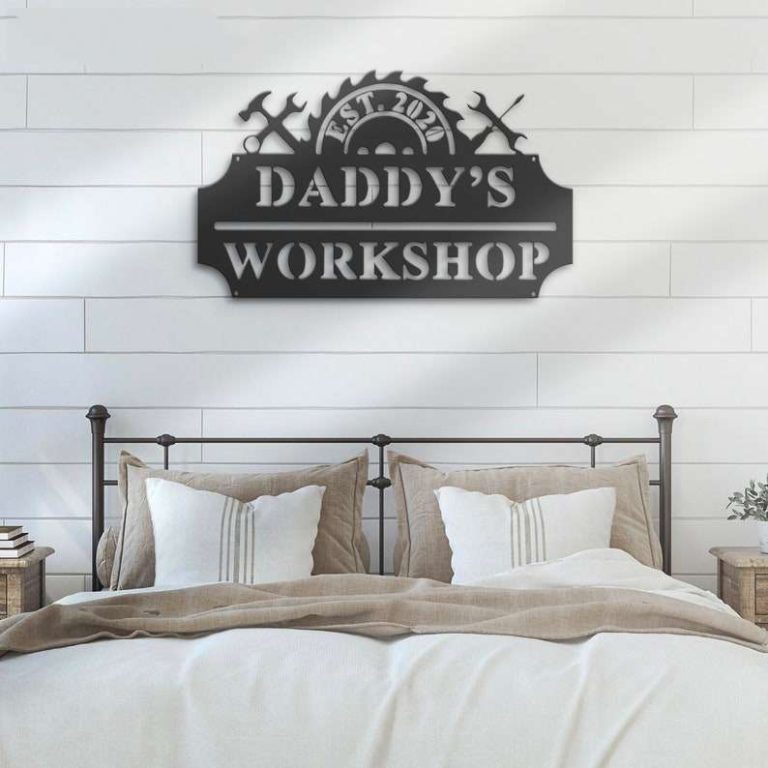 Personalized Daddy Garage Sign Workshop Custom Metal Signs Home Decor ...