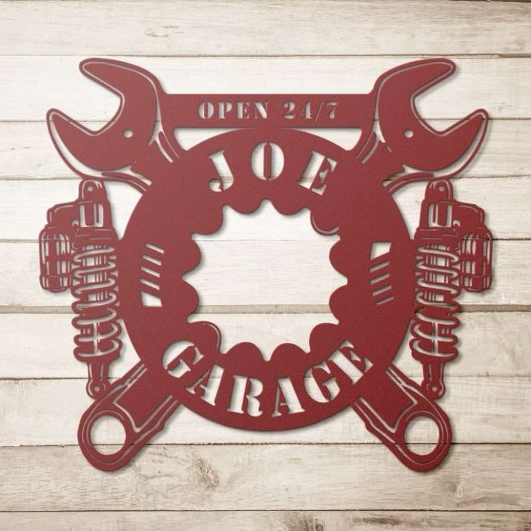 Personalized Dads Garage Metal Sign Workshop Garage Decor Man Cave Sign ...