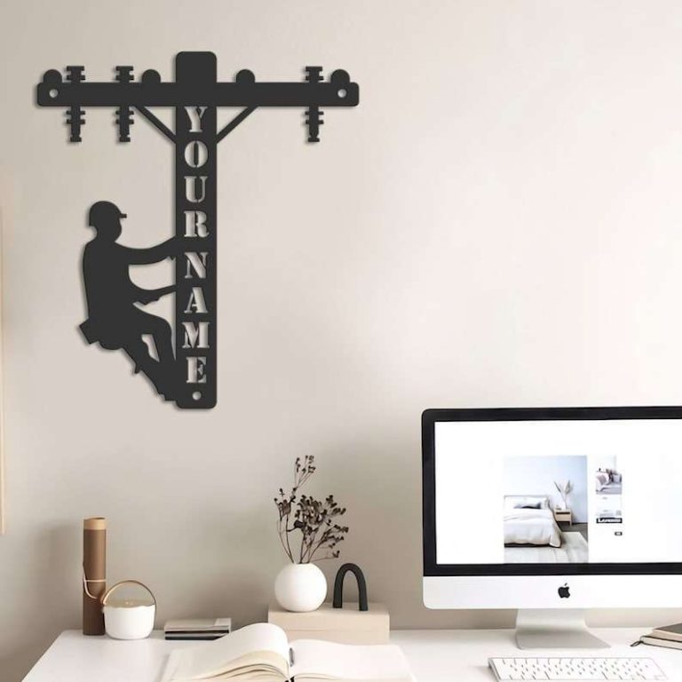 Personalized Electrician Lineman Custom Metal Sign - Custom Laser Cut ...