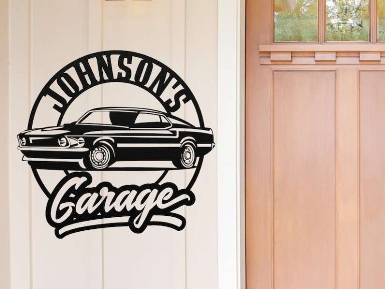 Personalized Garage Car Sign Garage Decor Garage Muscle Car Custom ...