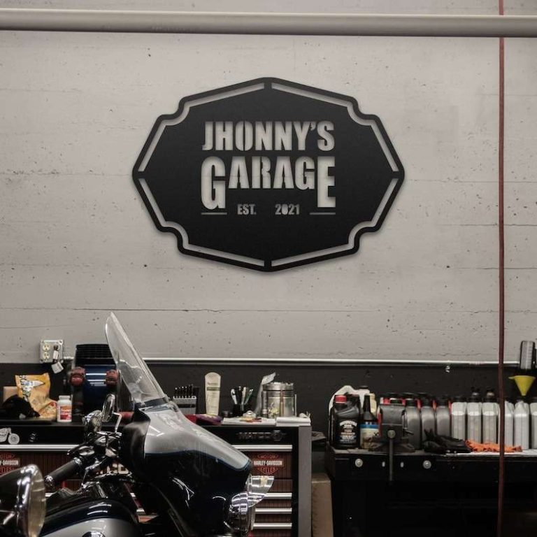 Personalized Garage Sign Workshop Decor Man Cave Sign Fathers Day Gifts ...