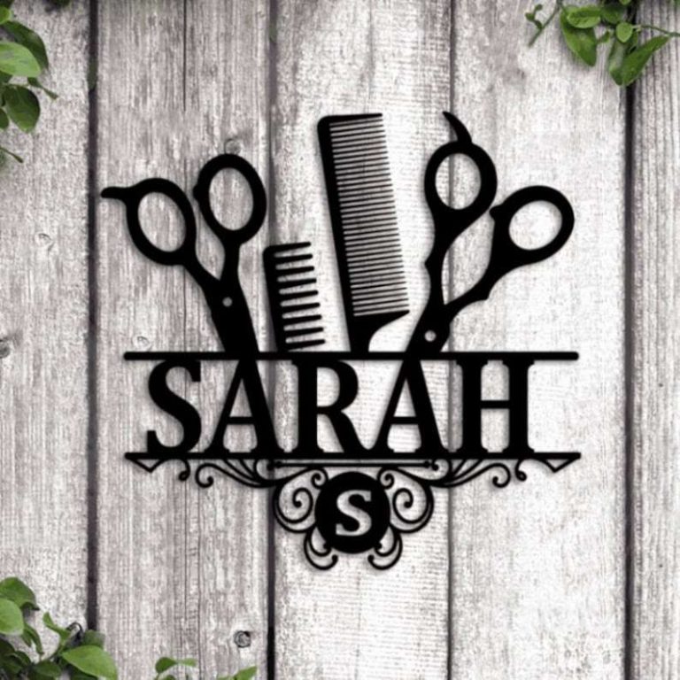 Personalized Hair Stylist Metal Sign Hair Artist Name Sign Hairstyle ...