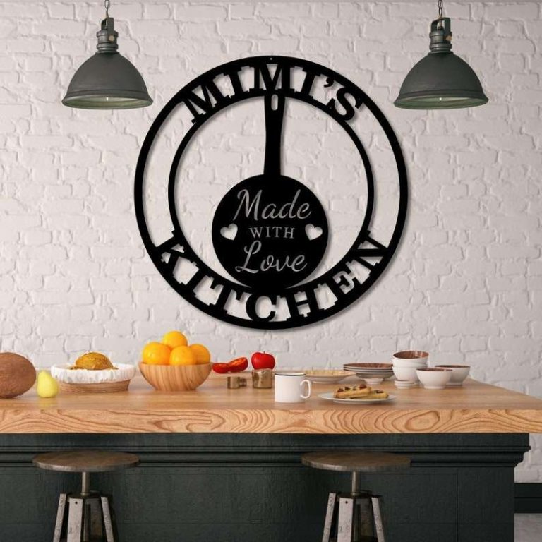 Personalized Kitchen Sign Made With Love Sign Cooking Sign Kitchen ...