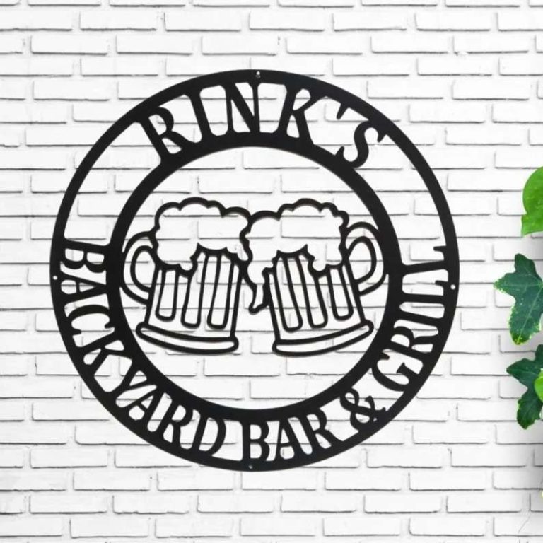 Personalized Metal Bar Sign Home Bar, Tiki Bar, Pub Decor Backyard Bar ...