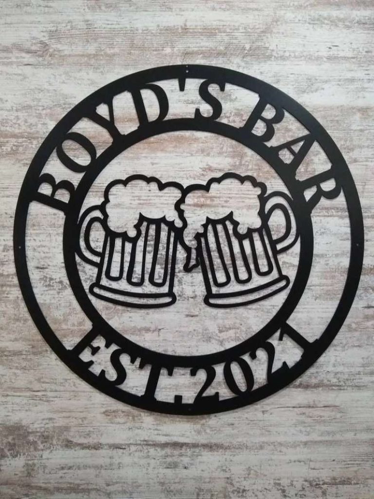 Personalized Metal Bar Sign Home Bar, Tiki Bar, Pub Decor Backyard Bar ...