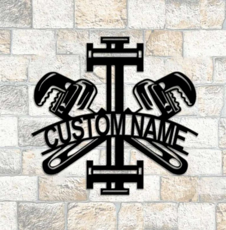 Personalized Metal Plumbing Tools Sign Customized Plumber Name Sign for ...
