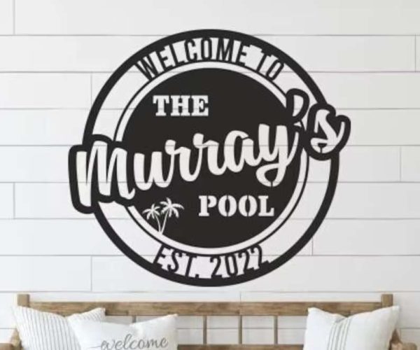 Personalized Pool Bar Signs Backyard Metal Pool Sign Pool Decor Pool ...