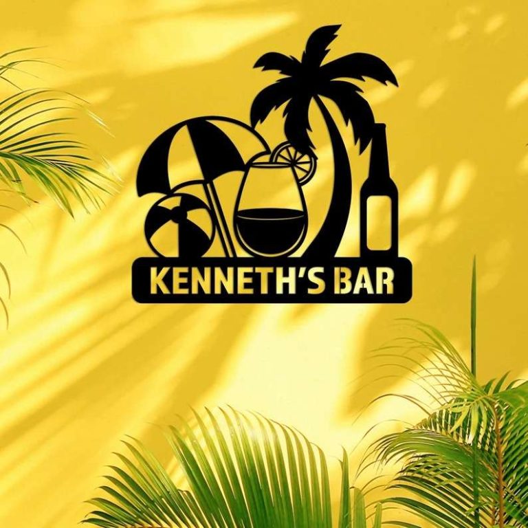 Personalized Pool Bar Signs Home Bar Wall Decor Metal Family Name Sign ...