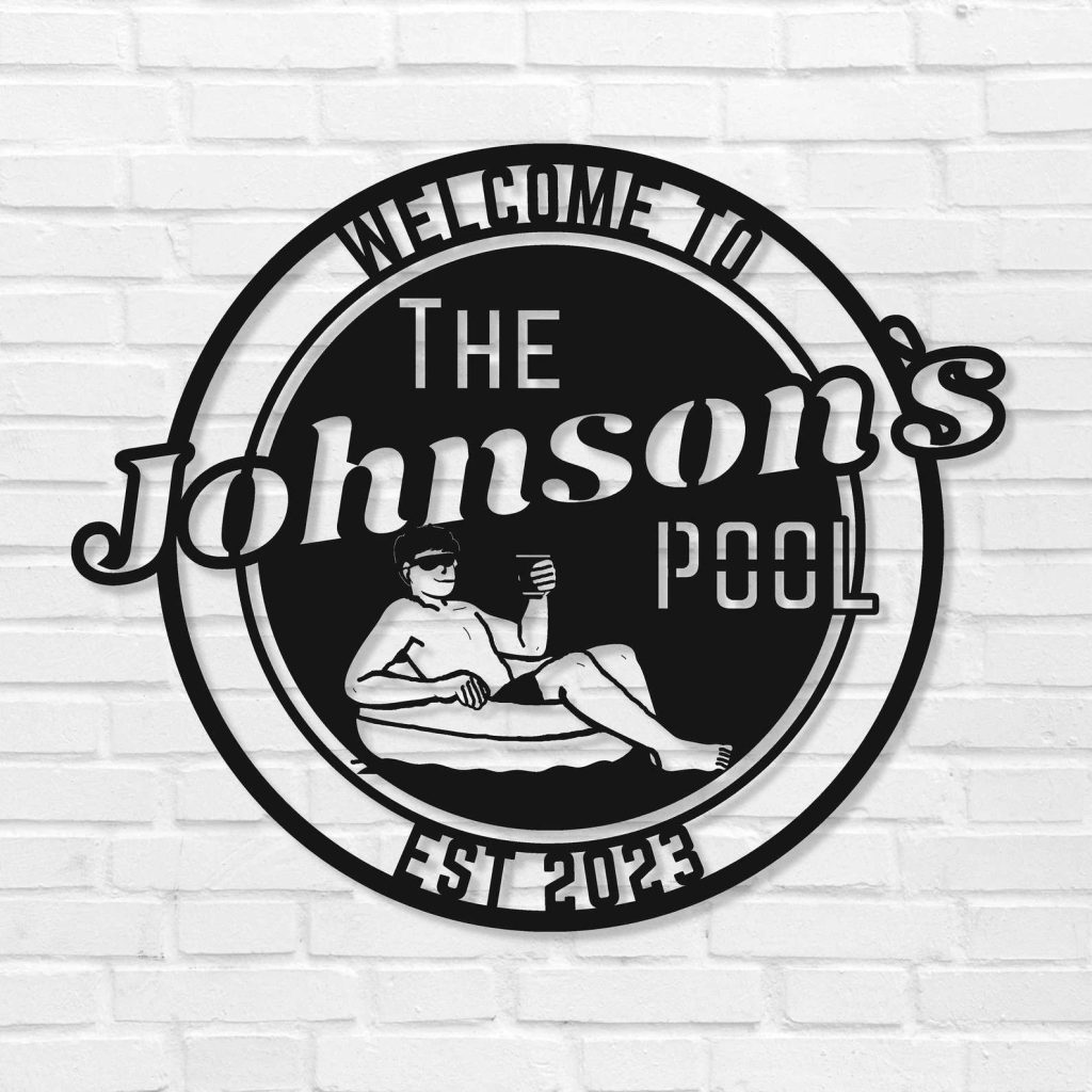 Personalized Pool Sign Tiki Bar Sign Poolside Sign Pool House Decor ...