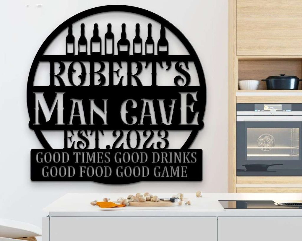 Personalized Pool and Bar Metal Art Sign Custom Outdoor Bar Sign for ...