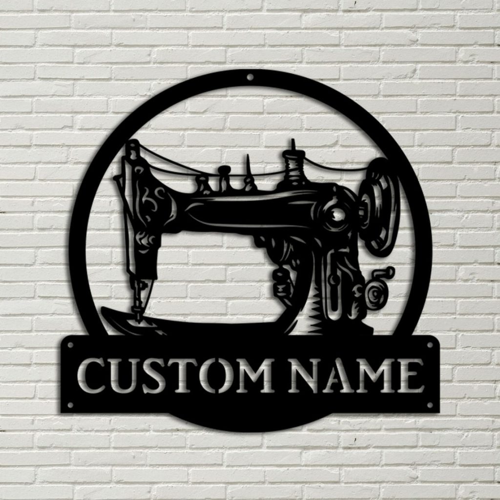 Personalized Sewing Machine Sign Quilting Sign Sewing Machine Antler ...