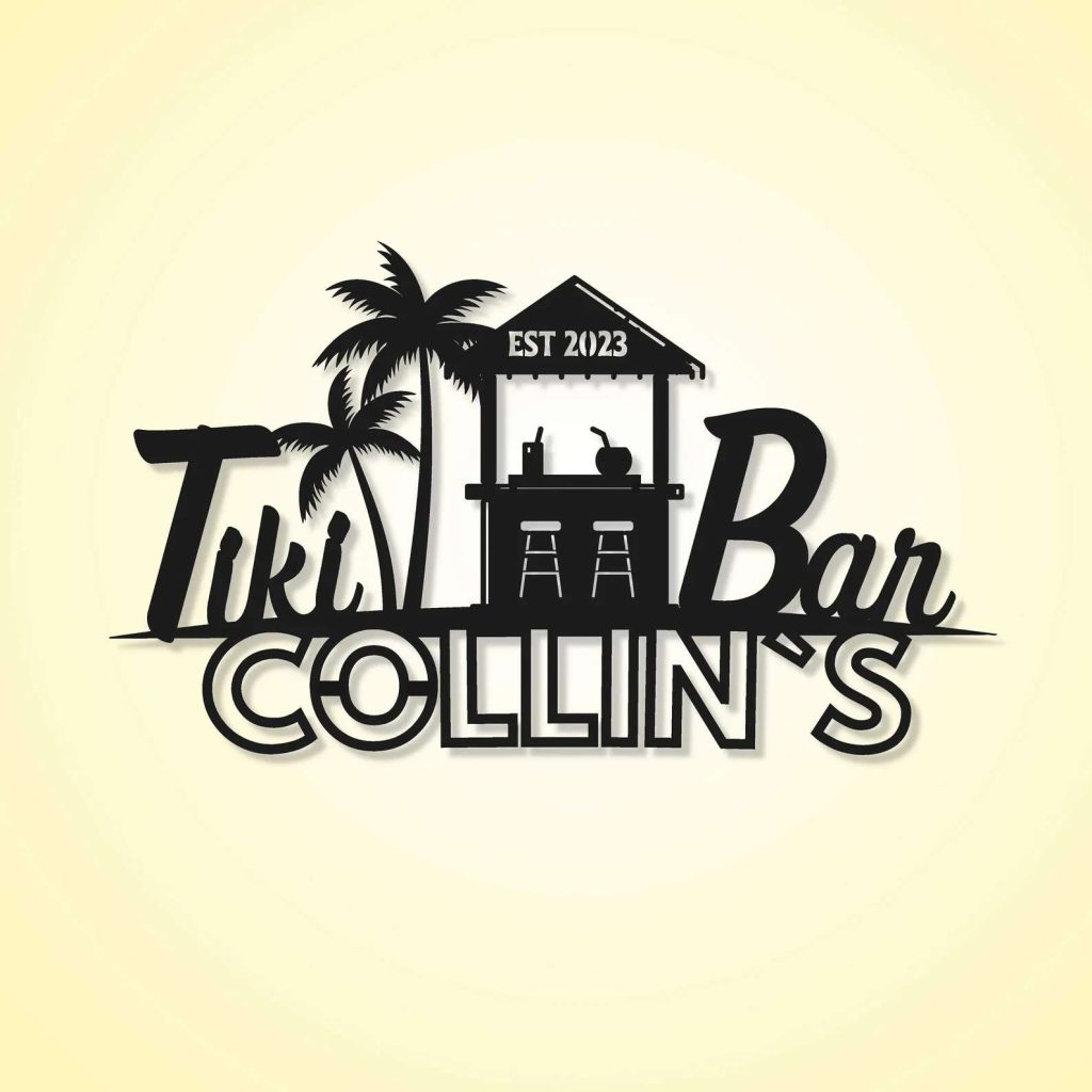 Personalized Tiki Bar Sign Beach Bar Decor Pool Bar Sign Tiki Lounge ...