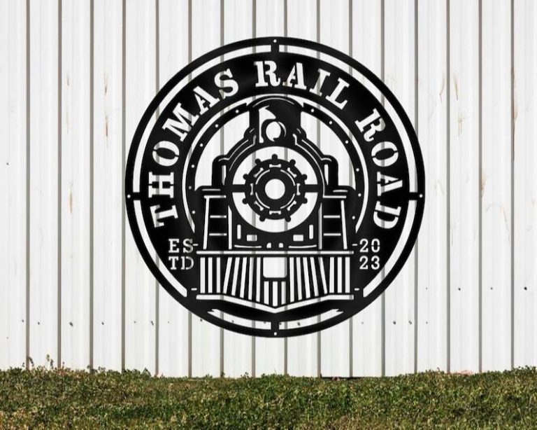 Personalized Train Metal Sign Railroad Sign Railway Sign Train Room ...