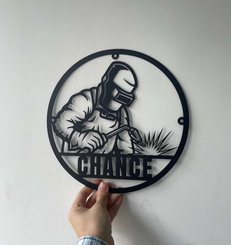 Personalized Welding Construction Welder Work Shop Decor Custom Metal ...