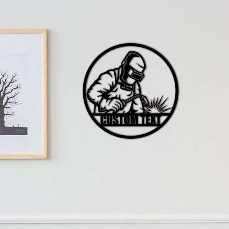 Personalized Welding Construction Welder Work Shop Decor Custom Metal ...