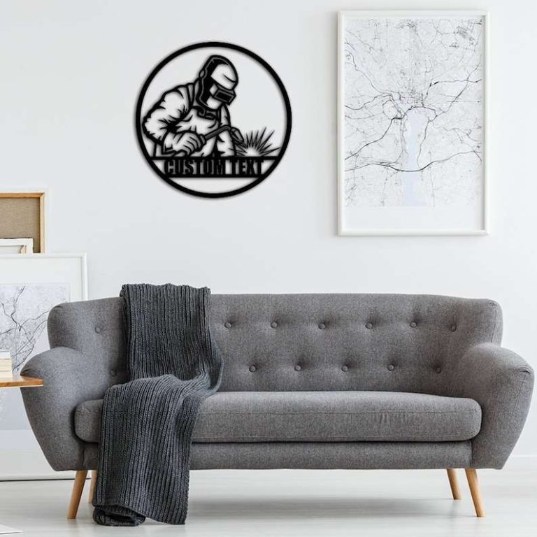 Personalized Welding Construction Welder Work Shop Decor Custom Metal ...