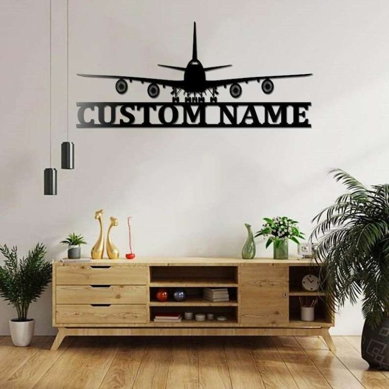 Personalized Airplane Sign Aircraft Hangar Pilot Name Sign Airforce ...