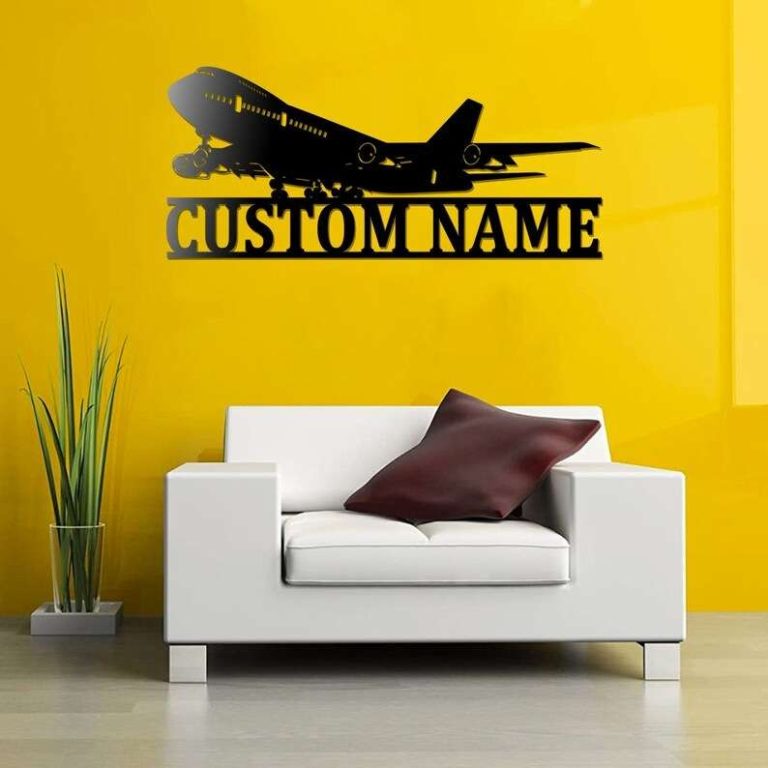 Personalized Airplane Sign Aircraft Hangar Pilot Name Sign Airforce ...