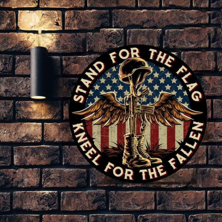 Personalized Battlefield Cross Stand For The Flag Sign Soldier Memorial ...