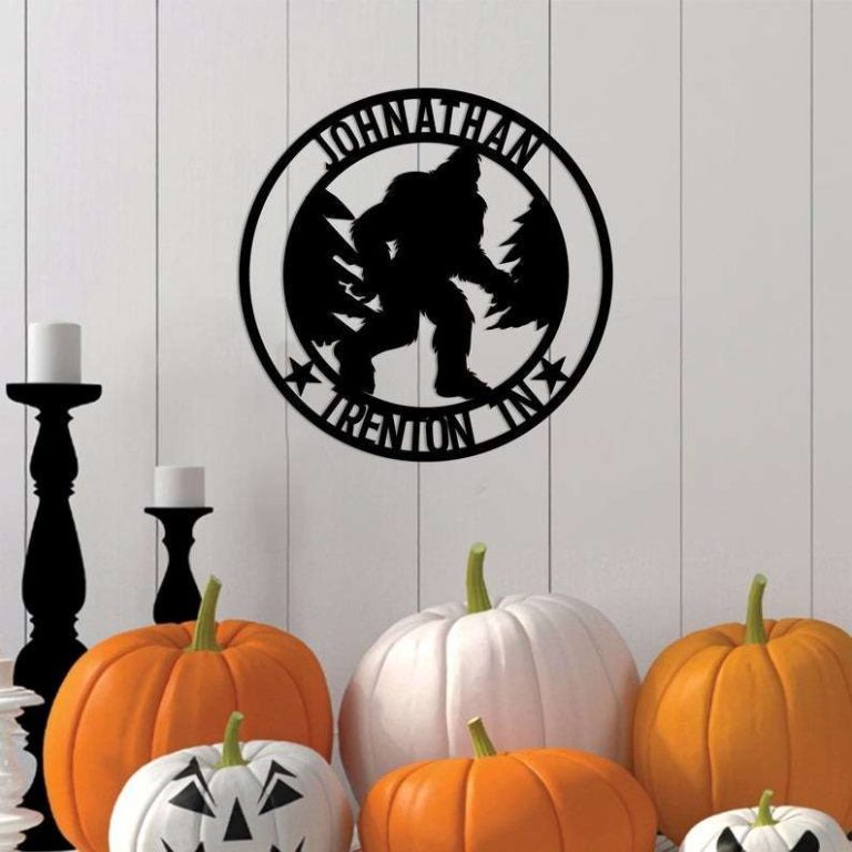 Personalized Big Foot Address Sign Sasquatch House Number Plaque Custom ...