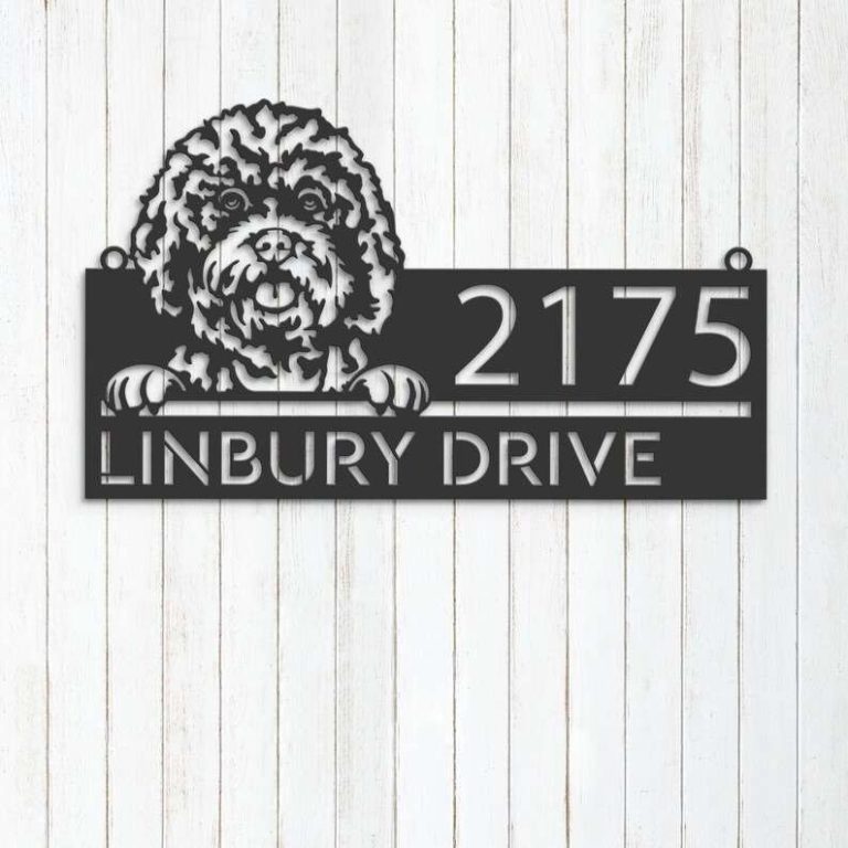 Personalized Cavapoo Dog Cute Puppy Address Sign House Number Plaque ...