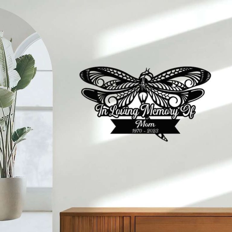 Personalized Dragonfly in Loving Memory Memorial Sign Yard Stakes Grave ...