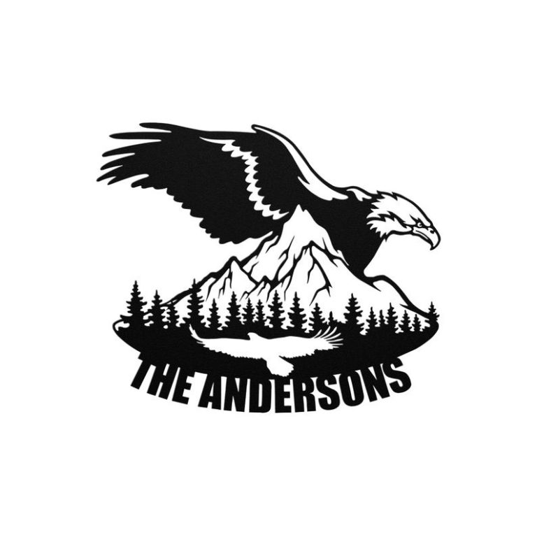 Personalized Eagle Over Mountain Sign Wildlife Address Sign Patriotic ...