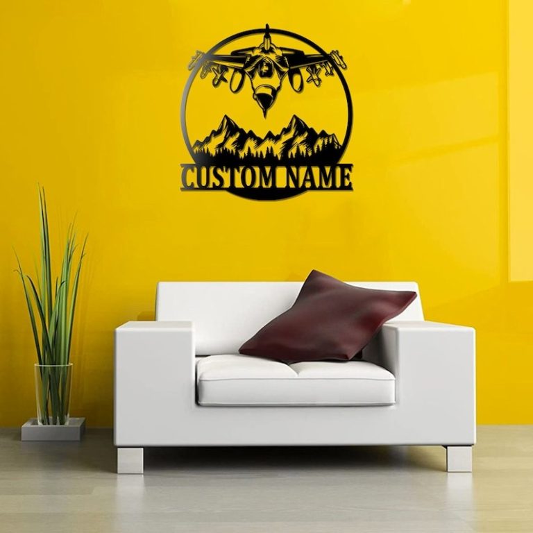 Personalized Fighter Jet Sign Aircraft Hangar Pilot Name Sign Airforce ...