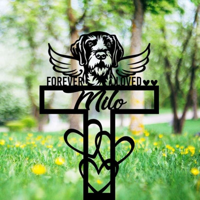 Personalized German Wirehaired Pointer Memorial Sign Yard Stakes Pet ...
