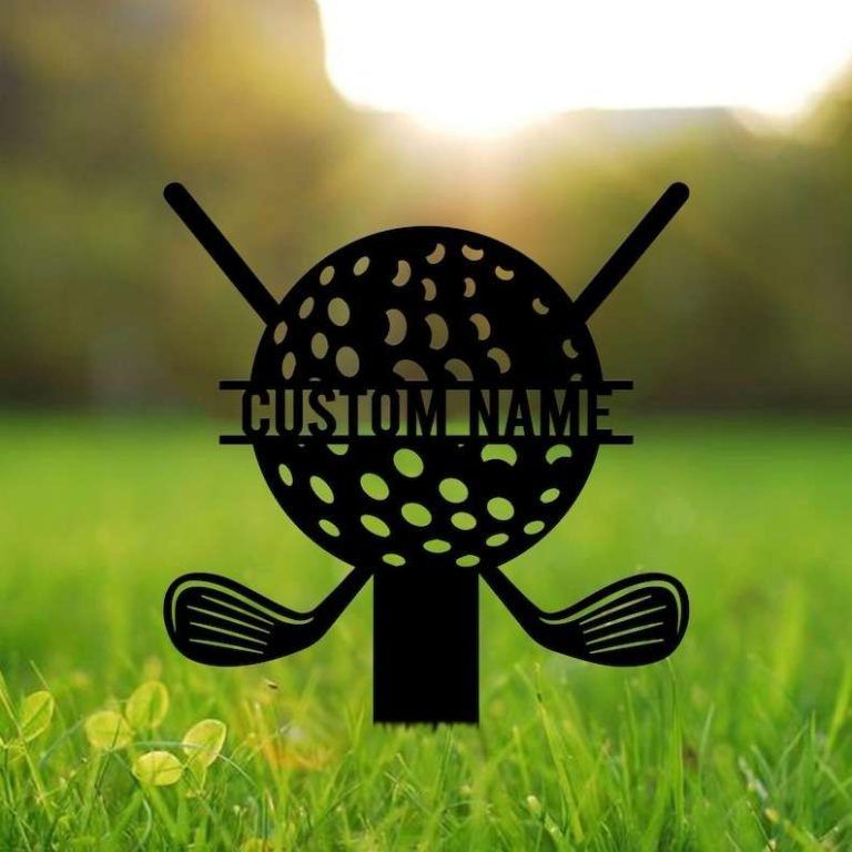 Personalized Golf Memorial Sign Yard Stakes Golfer Grave Marker ...