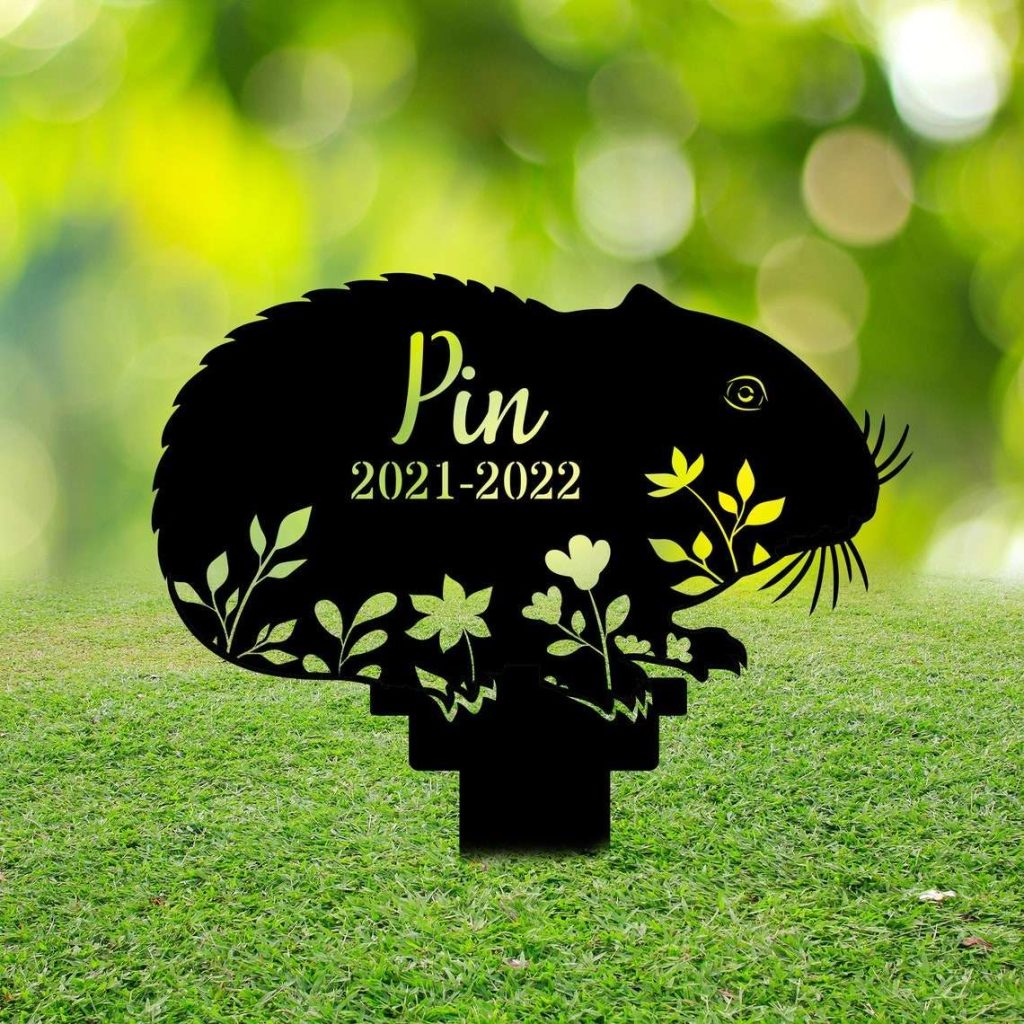 Personalized Hamster Memorial Sign Yard Stakes Grave Flower Guinea Pig ...
